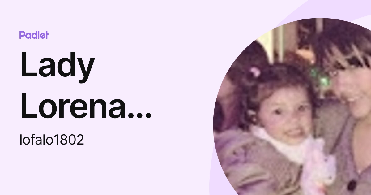 Lady Lorena Farfán Losada (lofalo1802) profile | Padlet