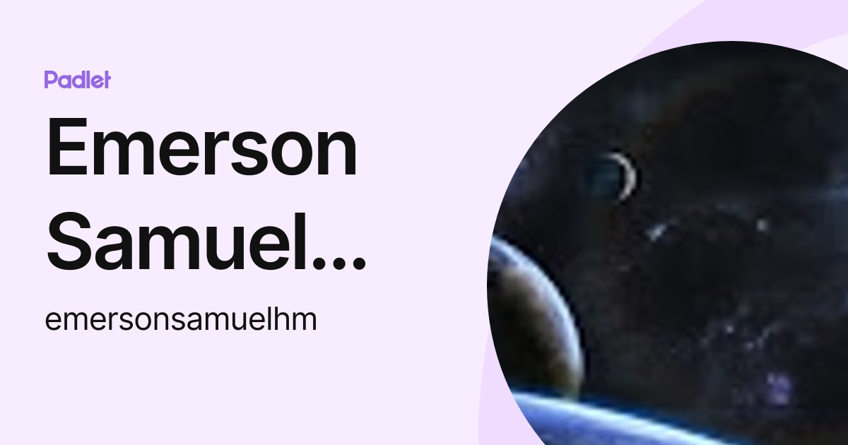 Emerson Samuel Hinostroza Mitacc (emersonsamuelhm) profile | Padlet