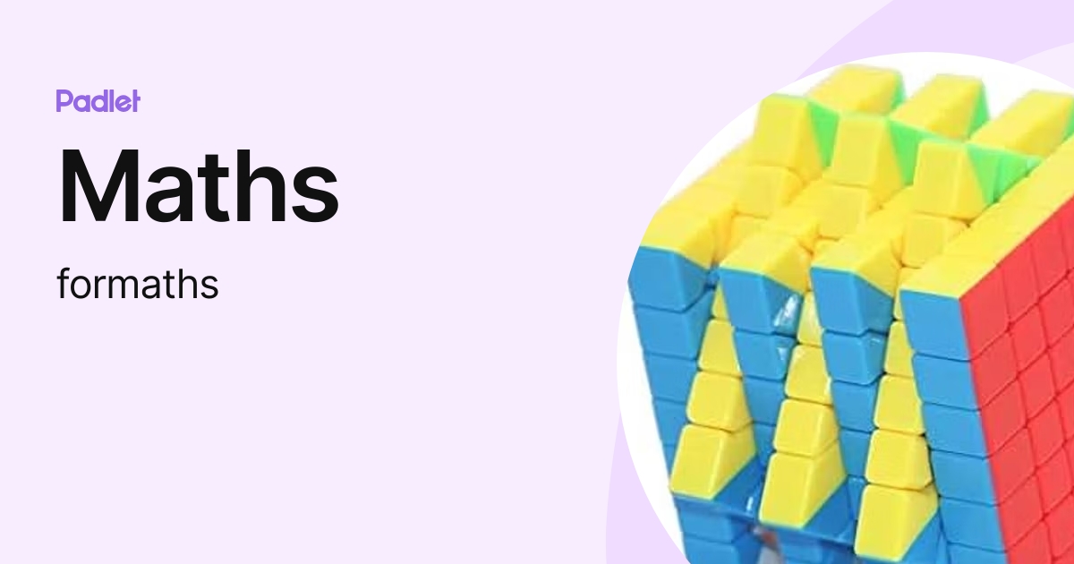 Maths (formaths) profile | Padlet