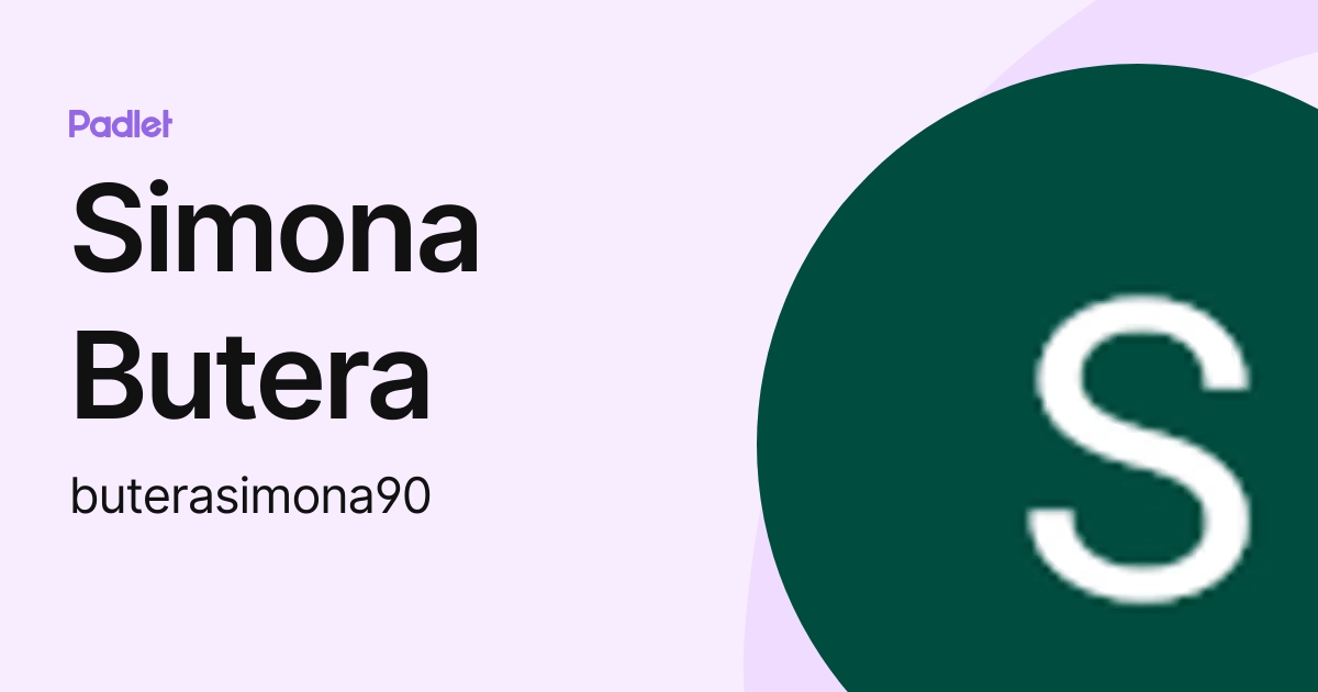 Simona Butera (buterasimona90) profile | Padlet