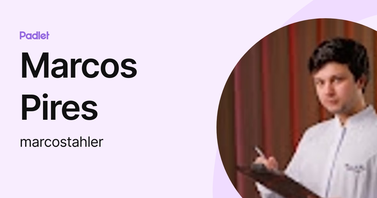Marcos Pires (marcostahler) profile | Padlet