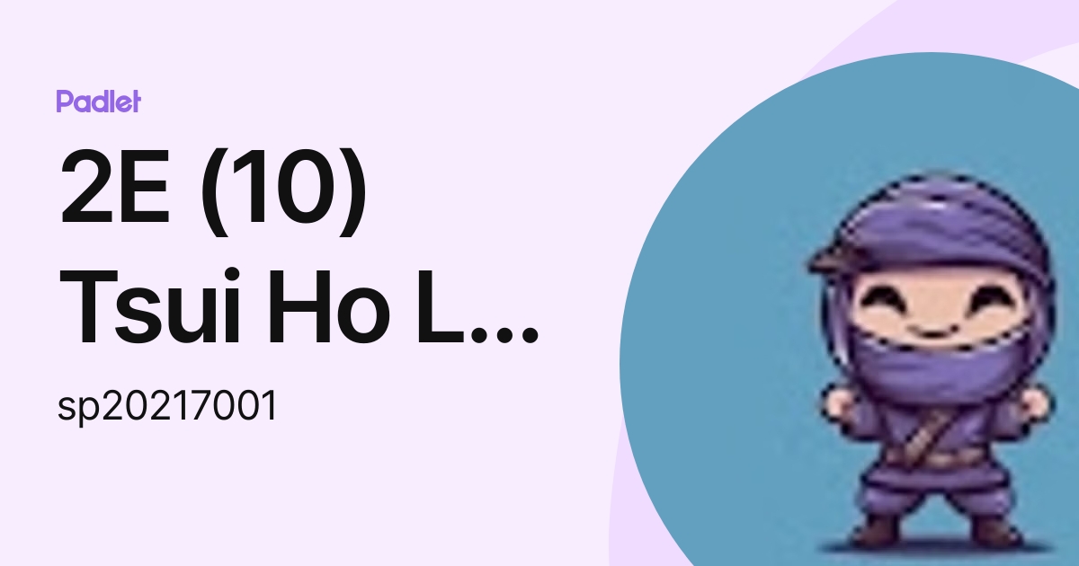 2E (10) Tsui Ho Lai Harley (sp20217001) profile | Padlet