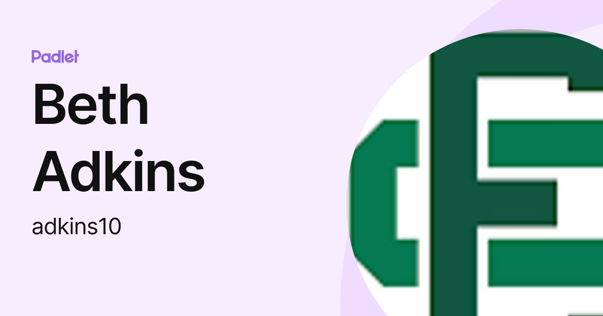 Beth Adkins (adkins10) profile | Padlet