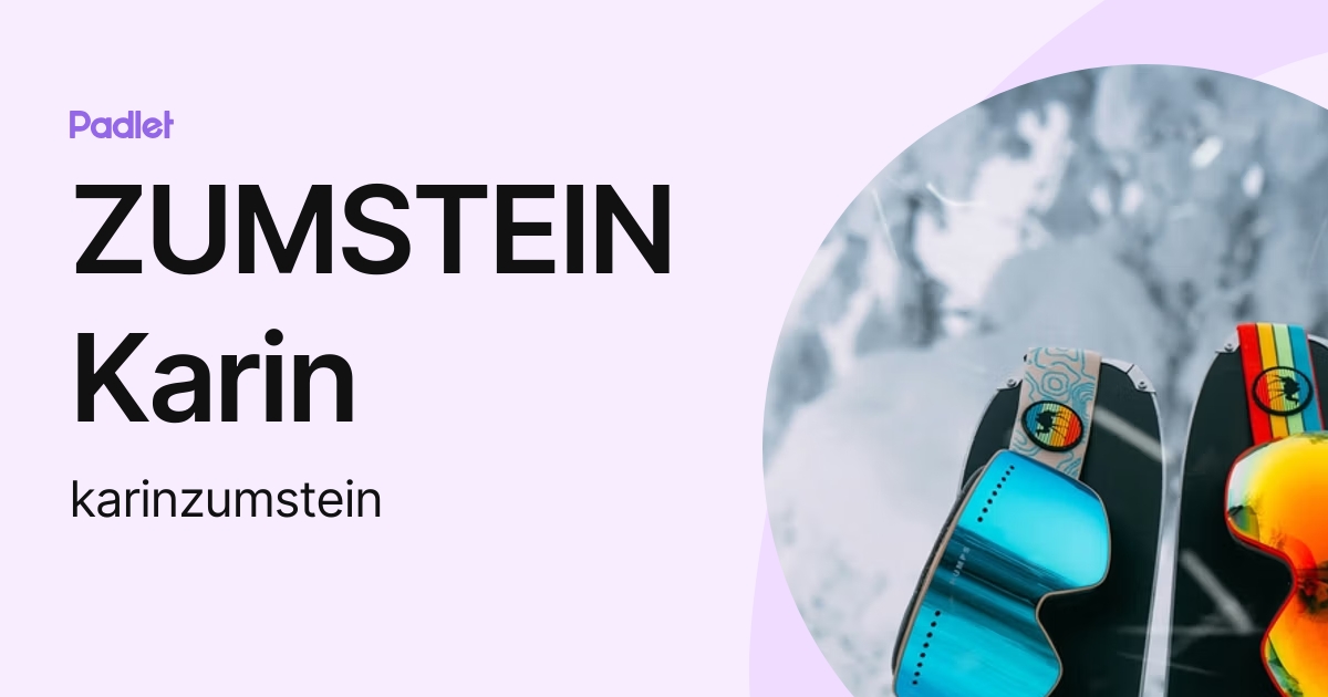 ZUMSTEIN Karin (karinzumstein) profile | Padlet