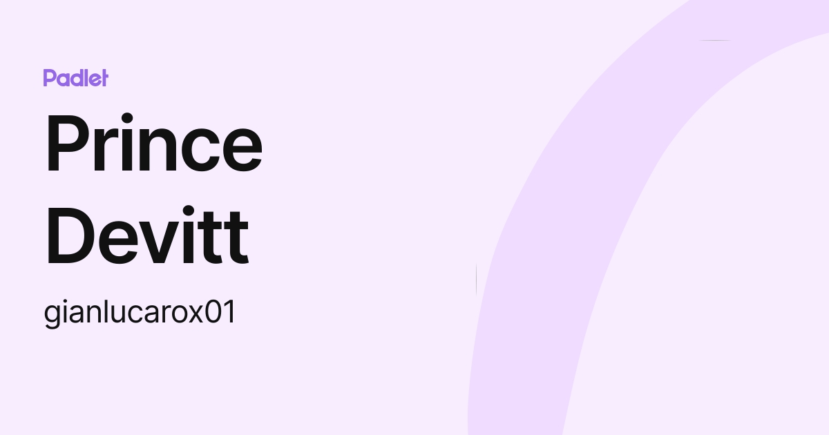 Prince Devitt (gianlucarox01) profile | Padlet
