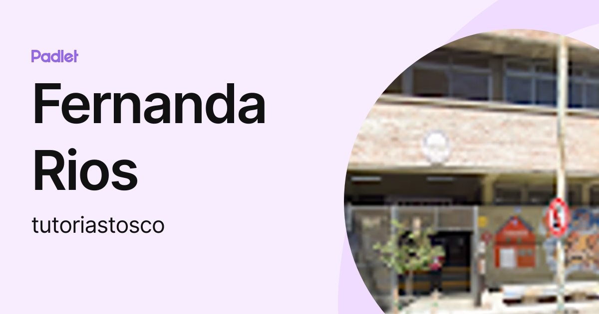 Fernanda Rios (tutoriastosco) profile | Padlet