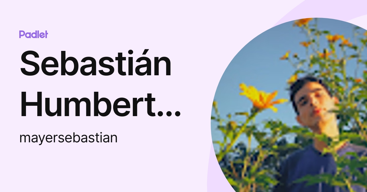 Sebastián Humberto Mayer (mayersebastian) profile | Padlet