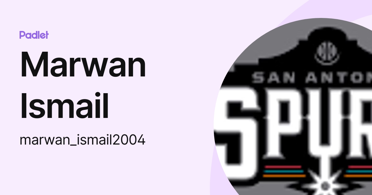 Marwan Ismail (marwan_ismail2004) profile | Padlet