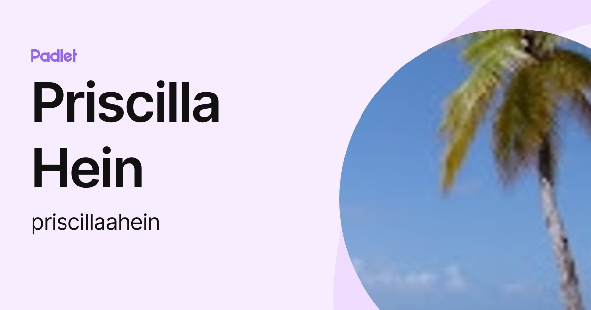 Priscilla Hein (priscillaahein) profile | Padlet