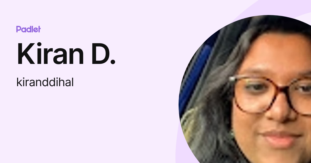 Kiran D. (kiranddihal) profile | Padlet