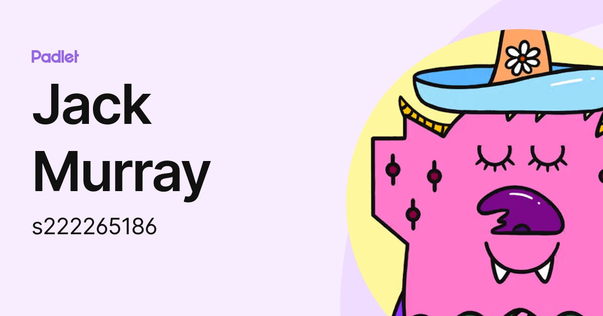 Jack Murray (s222265186) profile | Padlet