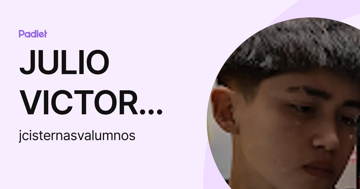 JULIO VICTOR CISTERNAS VEGA (jcisternasvalumnos) profile | Padlet