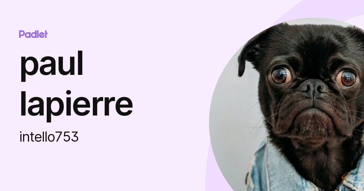paul lapierre (intello753) profile | Padlet