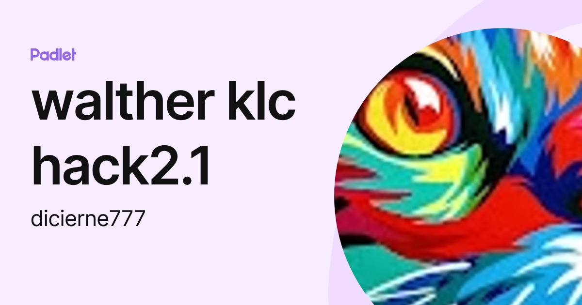 walther klc hack2.1 (dicierne777) profile | Padlet