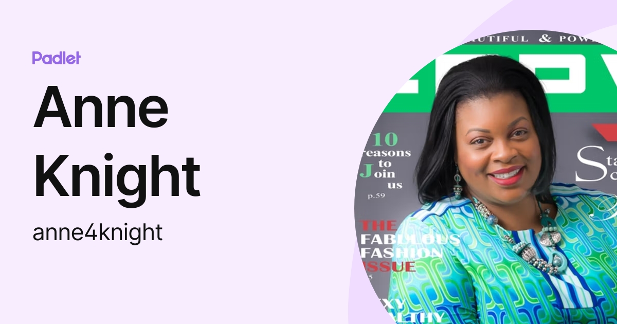 Anne Knight (anne4knight) profile | Padlet