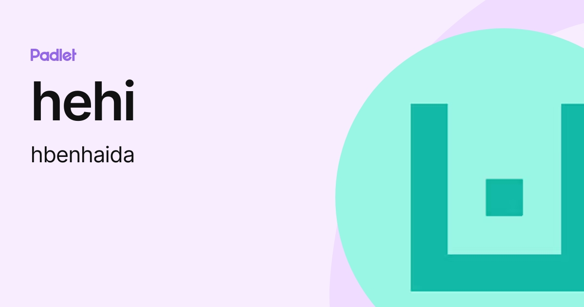 hehi (hbenhaida) profile | Padlet