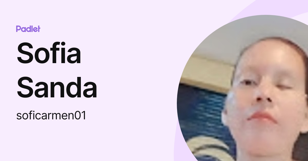 Sofia Sanda (soficarmen01) profile | Padlet