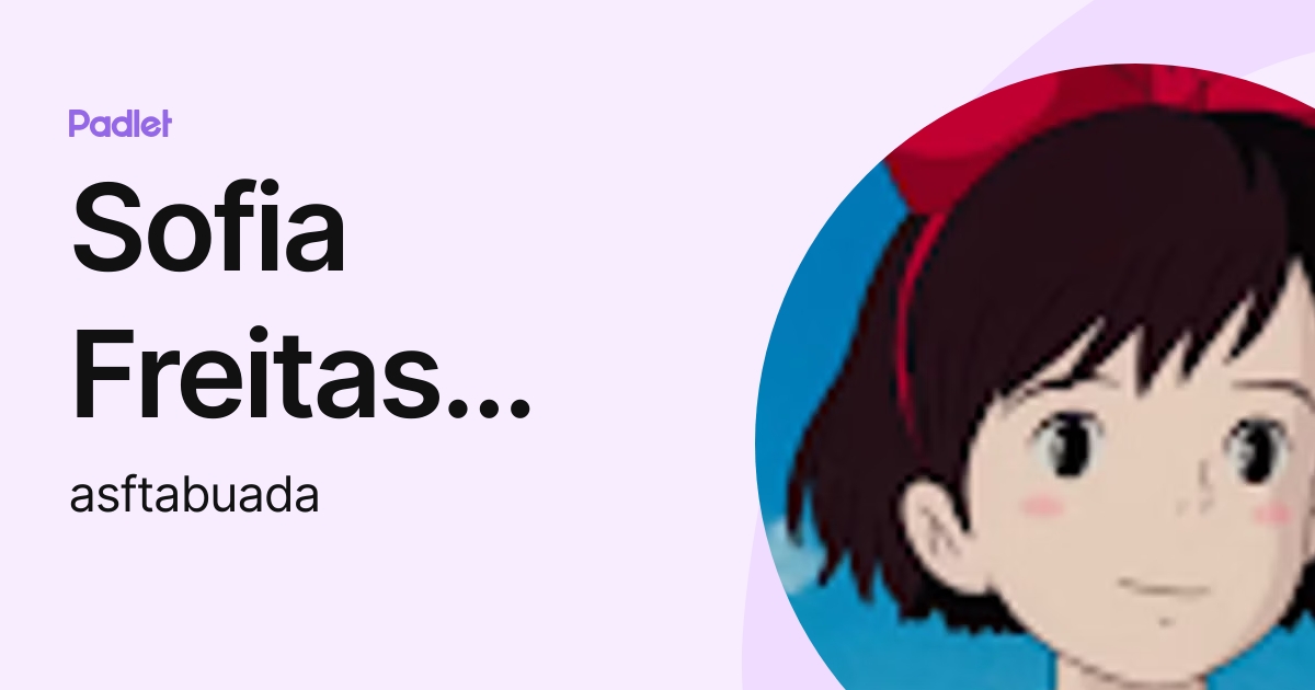 Sofia Freitas Tabuada (asftabuada) profile | Padlet