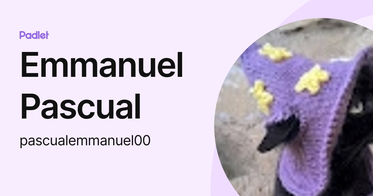 Emmanuel Pascual (pascualemmanuel00) profile | Padlet