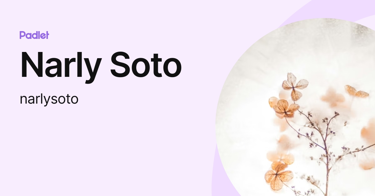 Narly Soto (narlysoto) profile | Padlet