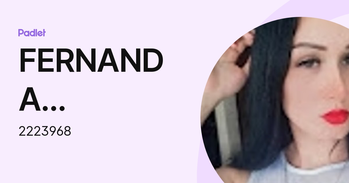 FERNANDA GUADALUPE VELAZQUEZ MEJIA (2223968) profile | Padlet