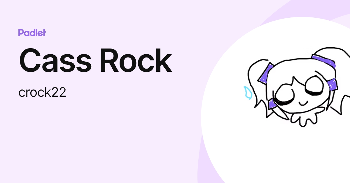 Cass Rock (crock22) profile | Padlet