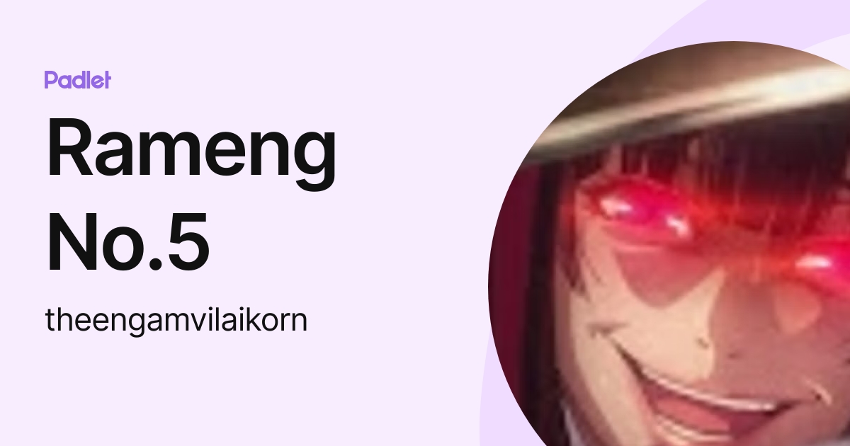 Rameng No.5 (theengamvilaikorn) profile | Padlet