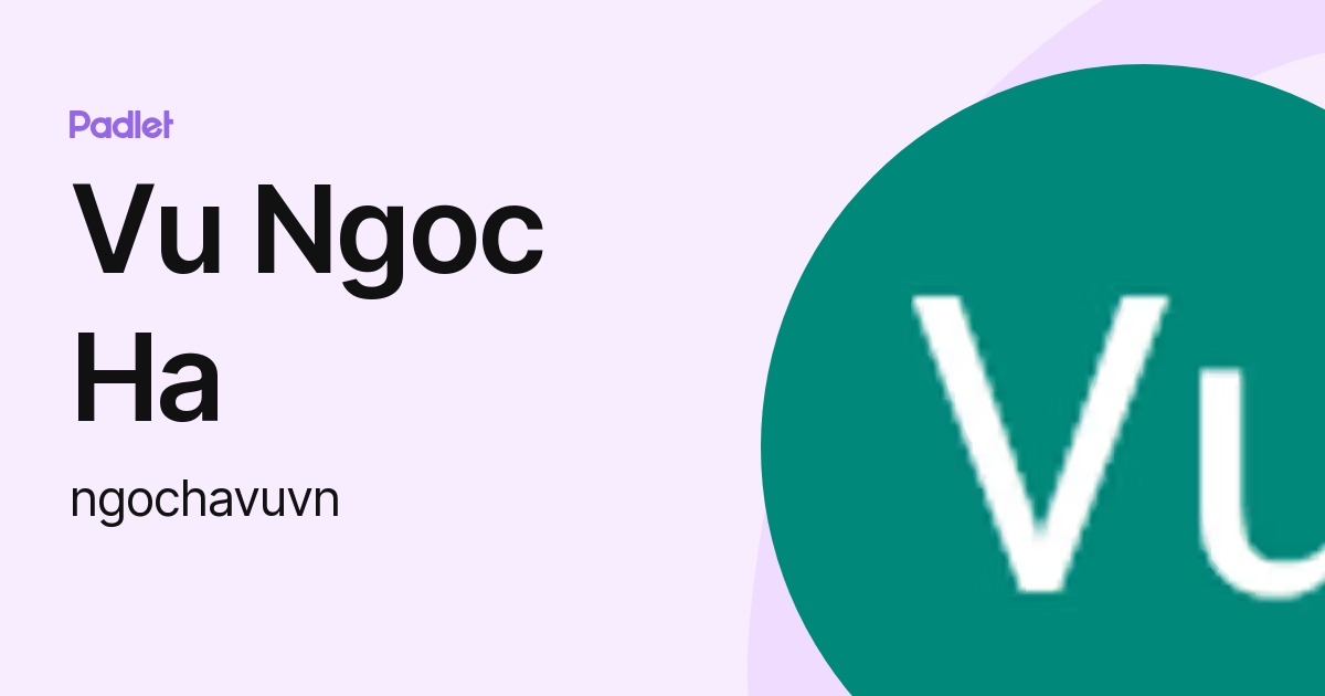 Vu Ngoc Ha (ngochavuvn) profile | Padlet