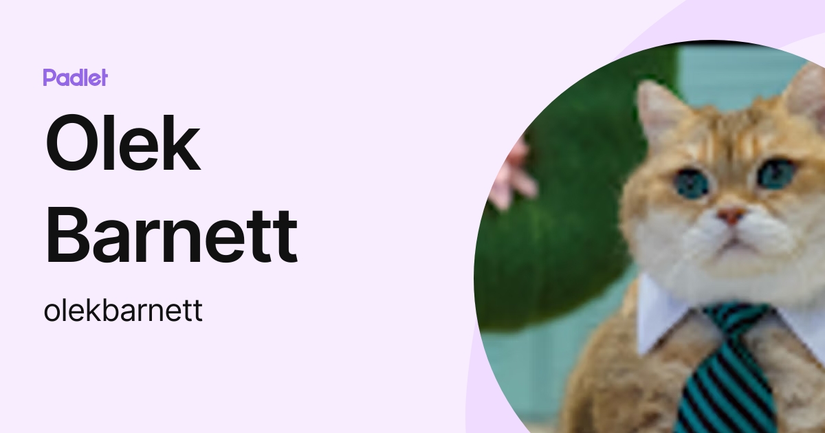 Olek Barnett (olekbarnett) profile | Padlet