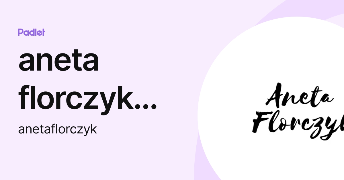 aneta florczyk keto (anetaflorczyk) profile | Padlet