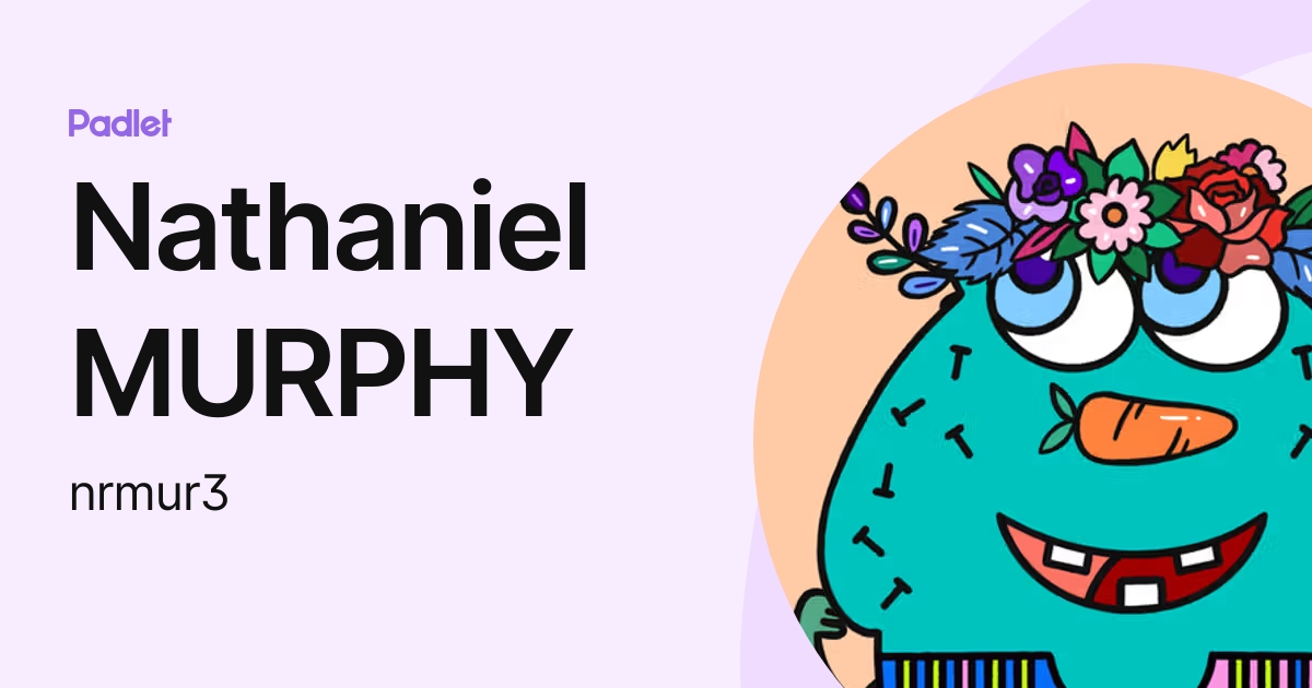 Nathaniel MURPHY (nrmur3) profile | Padlet