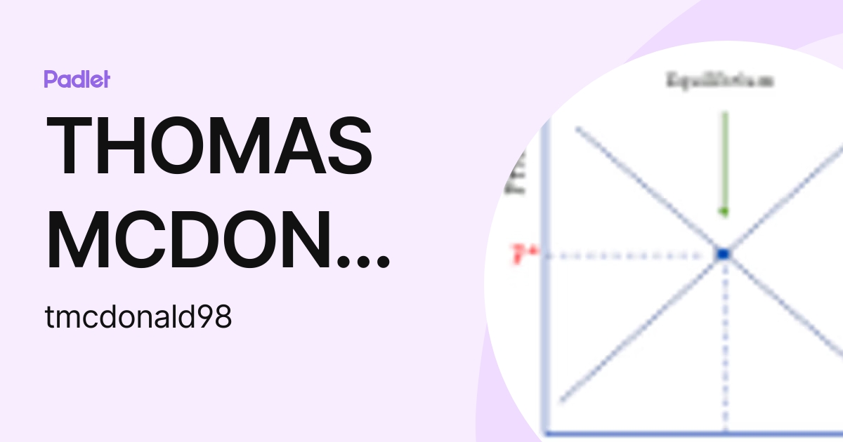 THOMAS MCDONALD (tmcdonald98) profile | Padlet