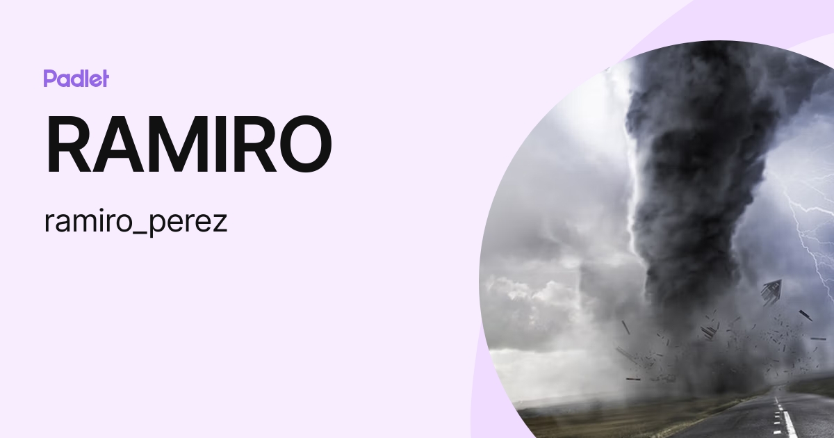 RAMIRO (ramiro_perez) profile | Padlet