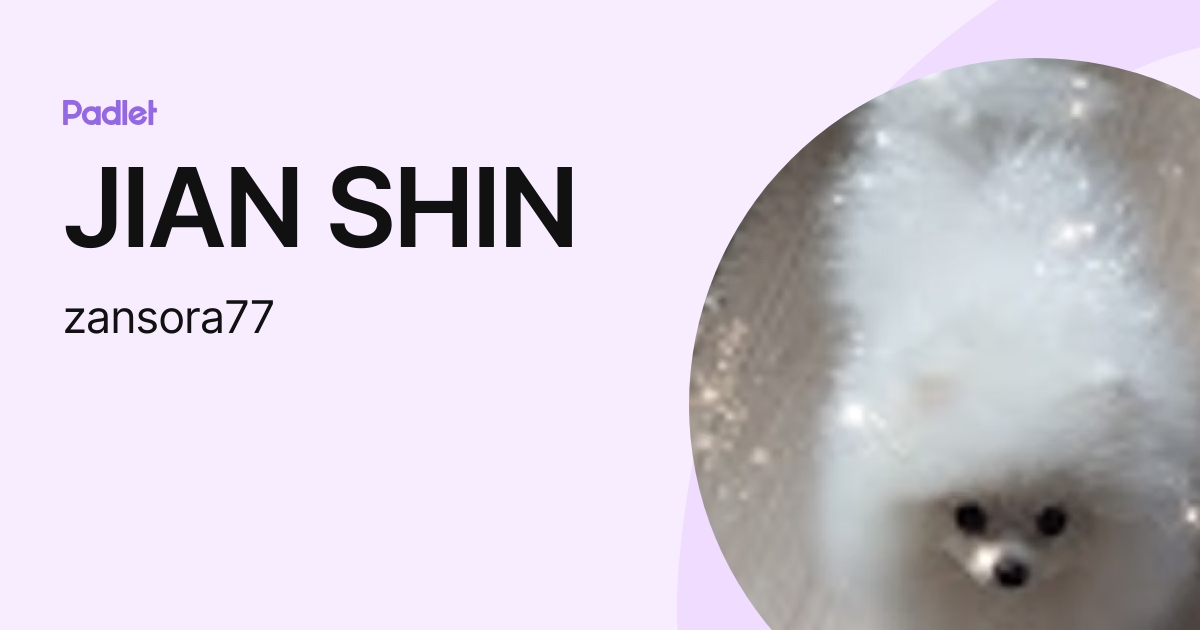 JIAN SHIN (zansora77) profile | Padlet