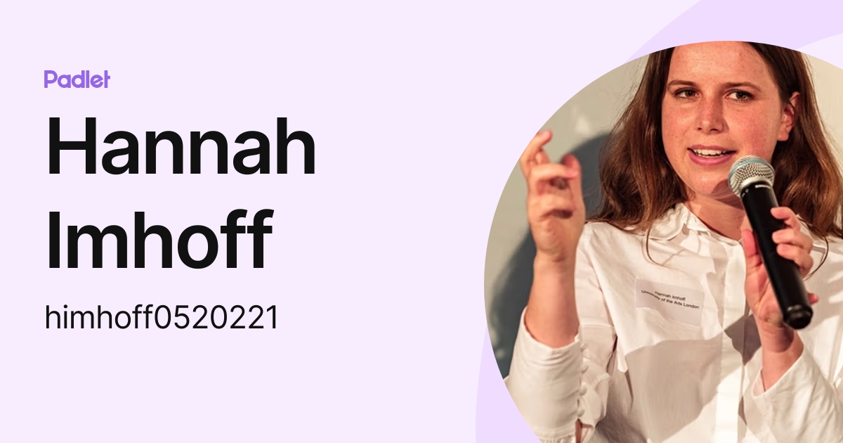 Hannah Imhoff (himhoff0520221) profile | Padlet