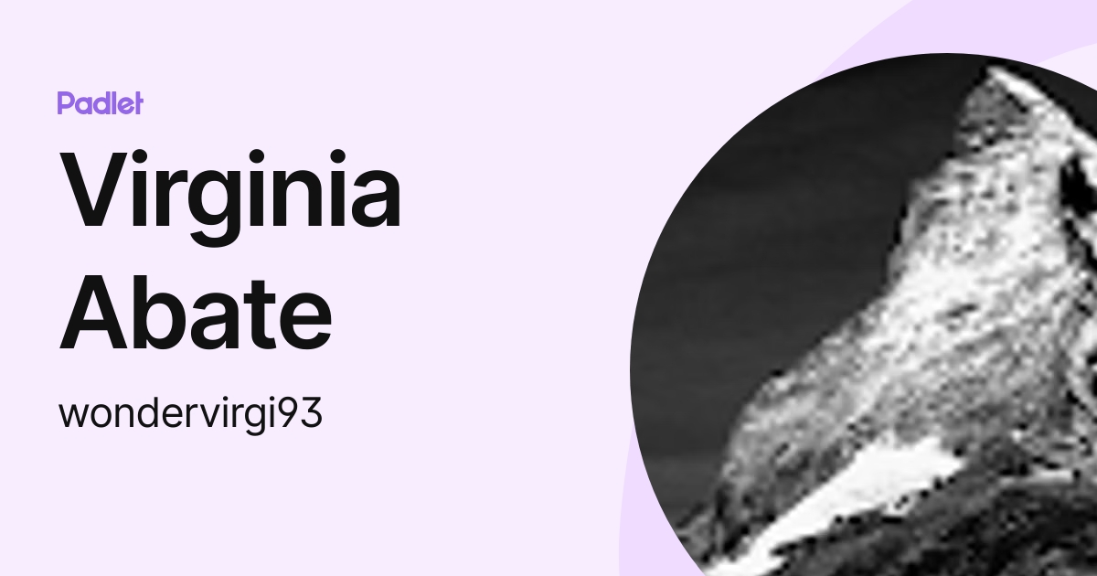 Virginia Abate (wondervirgi93) profile | Padlet