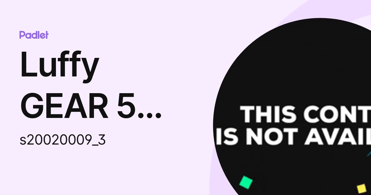 Luffy GEAR 5 Hayden (LUFFY_GEAR_5) profile | Padlet