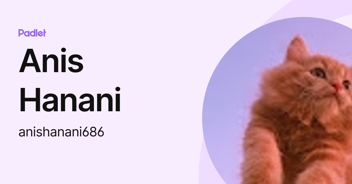 Anis Hanani (anishanani686) profile | Padlet