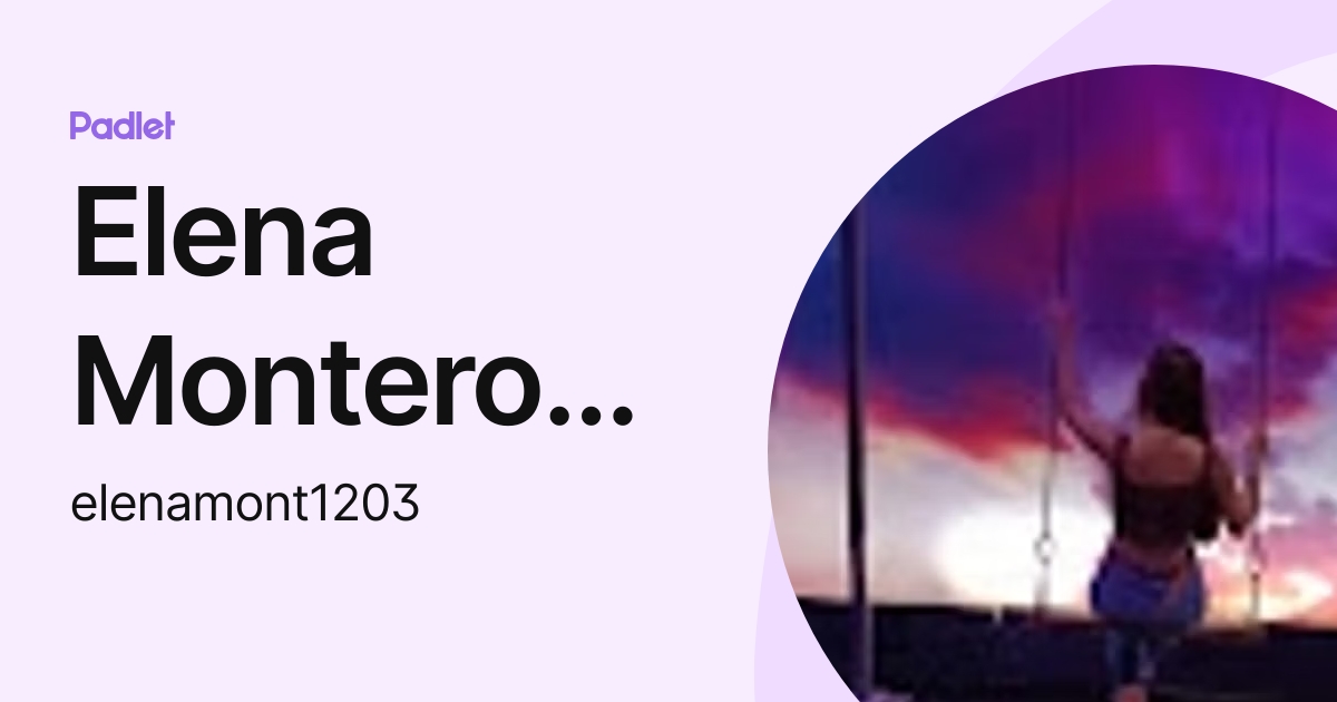 Elena Montero Paredes (elenamont1203) profile | Padlet
