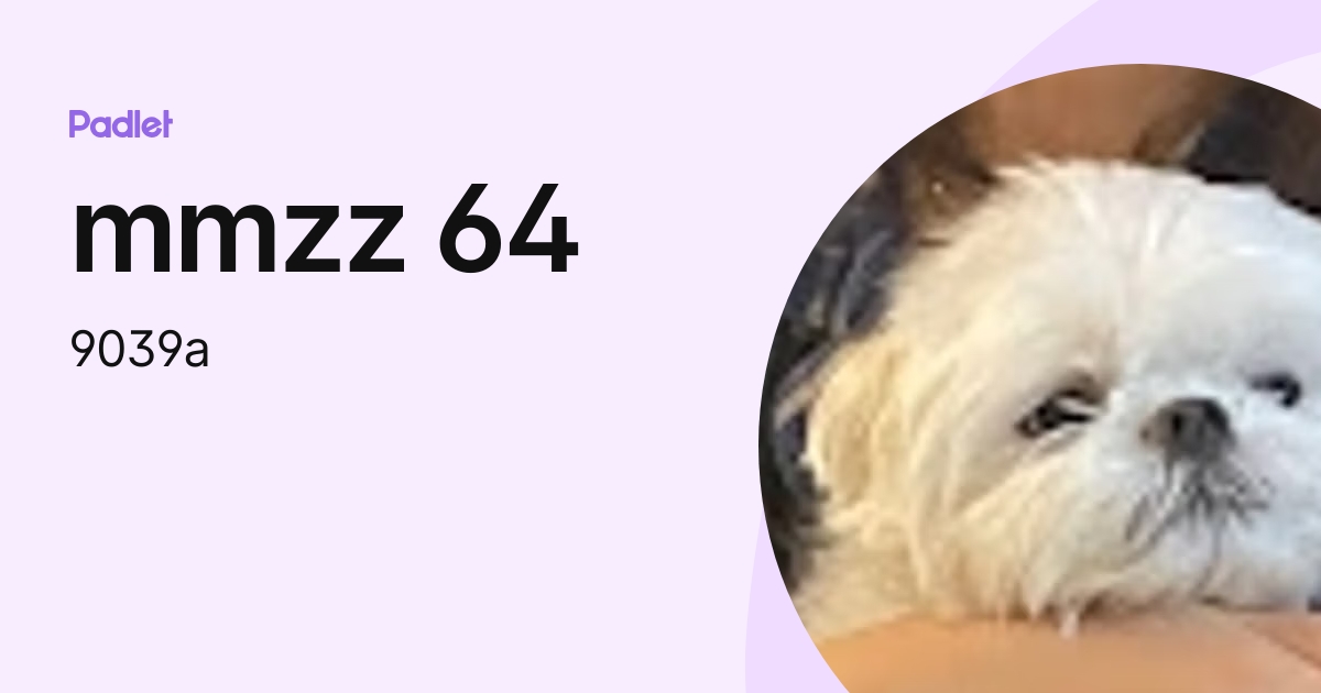 mmzz 64 (9039a) profile | Padlet