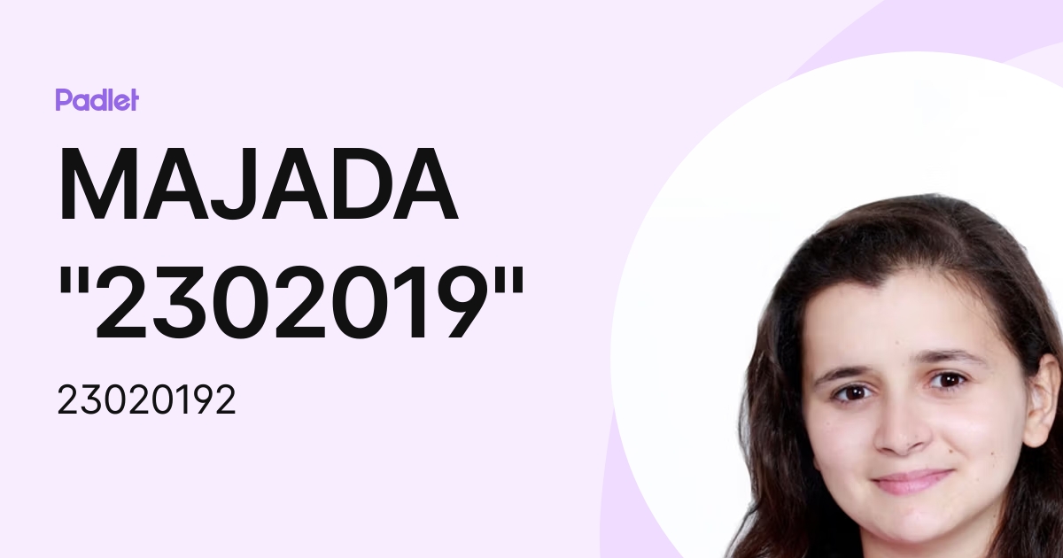 MAJADA "2302019" (23020192) profile | Padlet