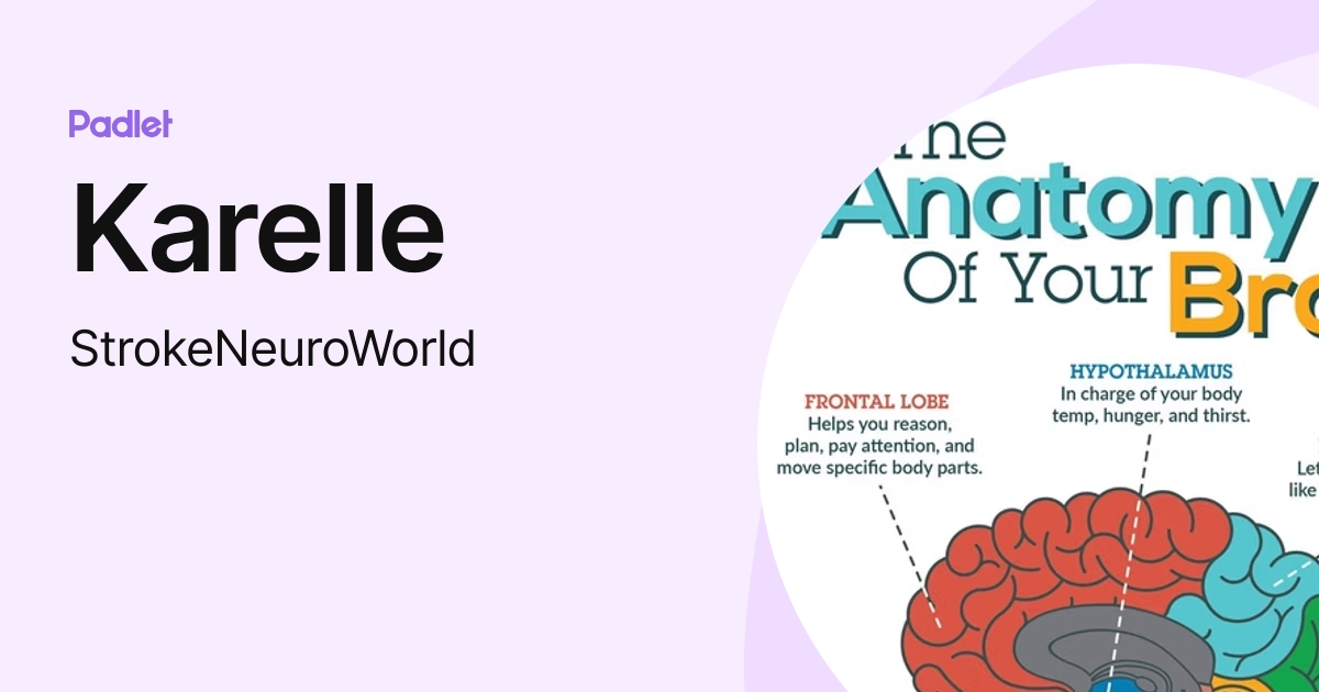 Karelle (StrokeNeuroWorld) profile | Padlet