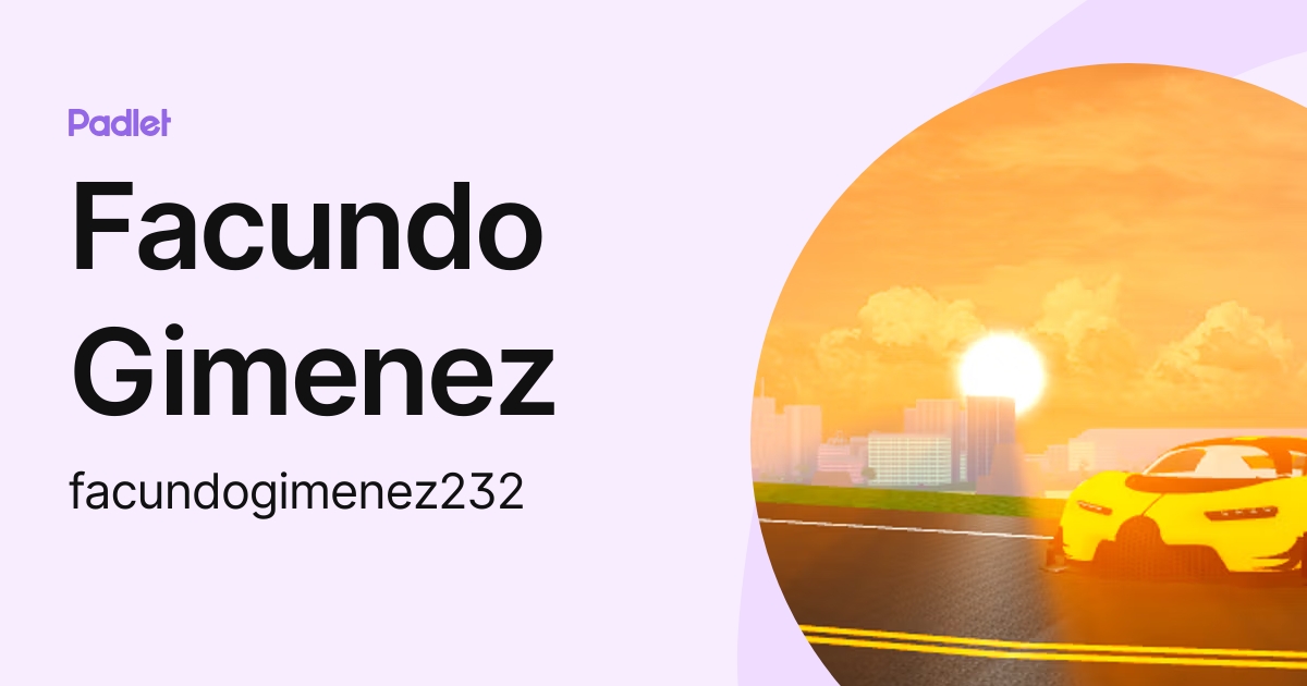 Facundo Gimenez (facundogimenez232) profile | Padlet