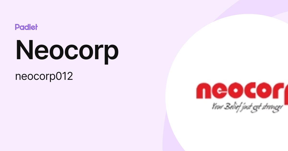 Neocorp (neocorp012) profile | Padlet