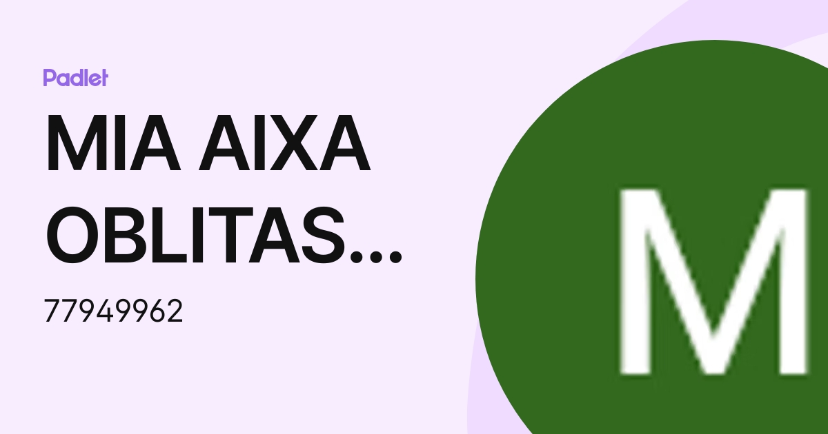MIA AIXA OBLITAS ZARPAN (77949962) profile | Padlet