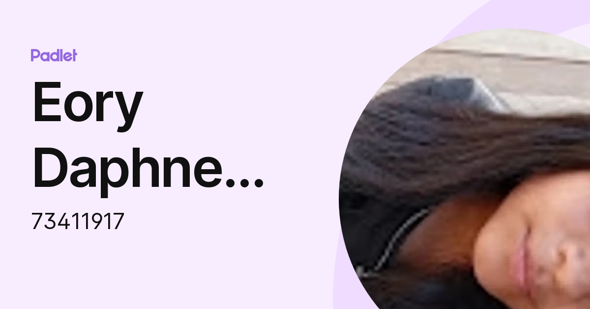 Eory Daphne Escobar Mendoza (73411917) profile | Padlet