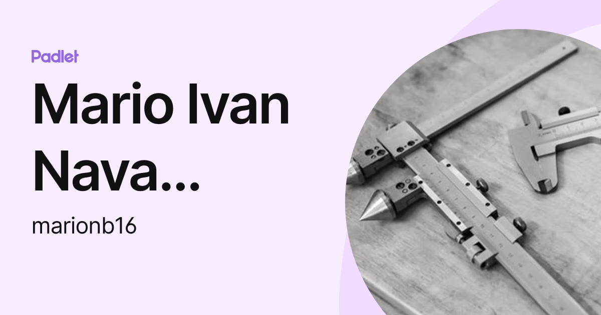 Mario Ivan Nava Bustamante (marionb16) profile | Padlet