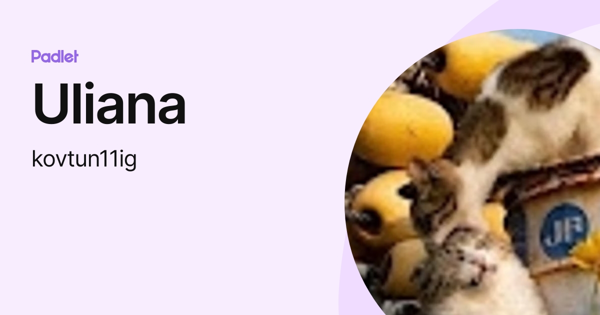 Uliana (kovtun11ig) profile | Padlet