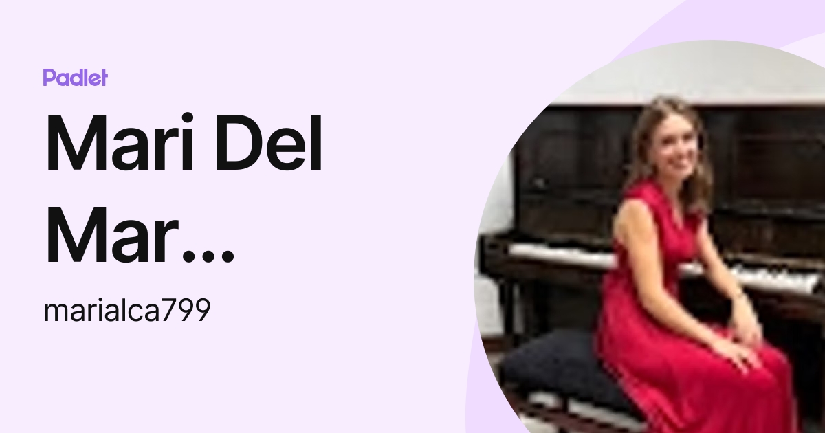 Mari Del Mar Alvarez (marialca799) profile | Padlet