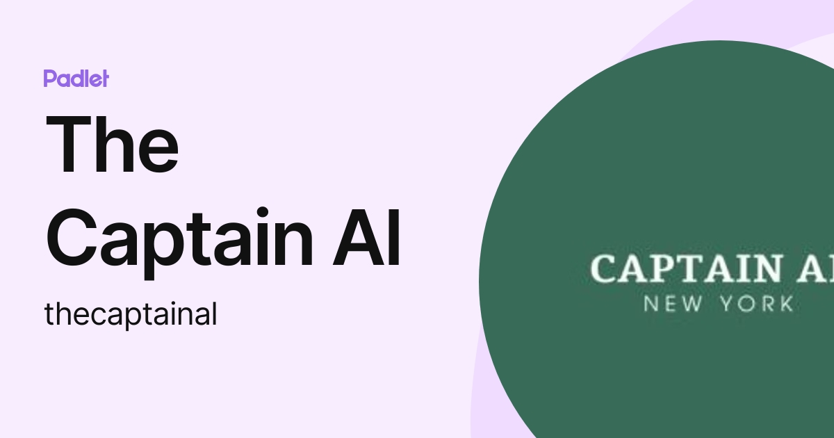 The Captain Al (thecaptainal) profile | Padlet